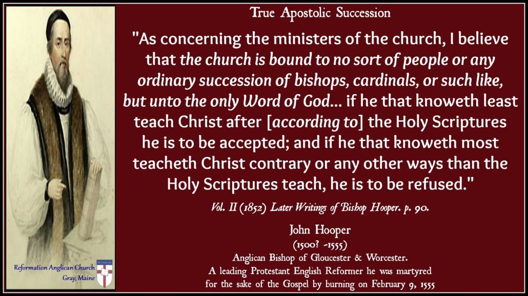 John Hooper on apostolic succession – Confessing Anglicans